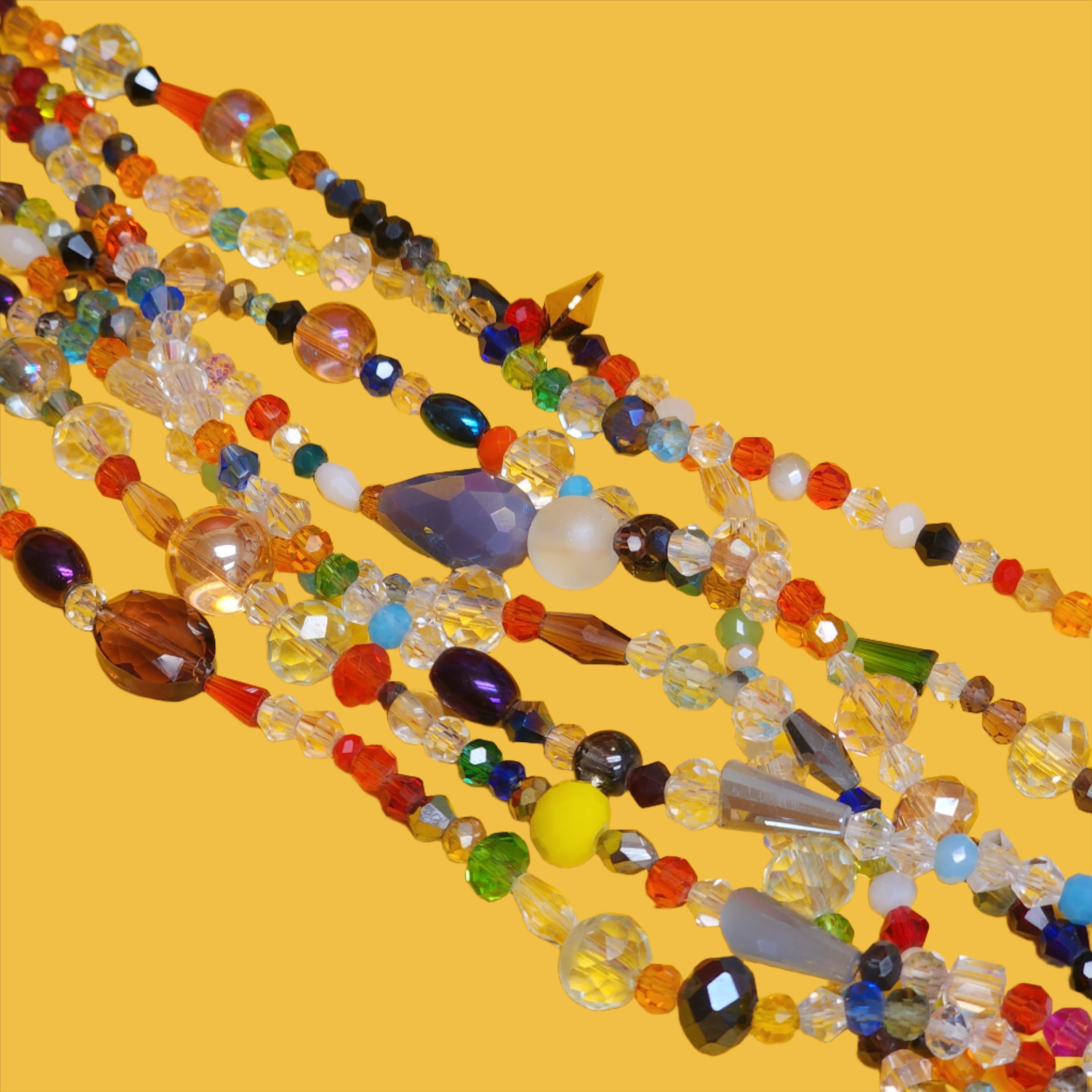 Multicolor Crystal Beads - Mixed Shapes & Sizes - 1 strand | Alonso Sobrino