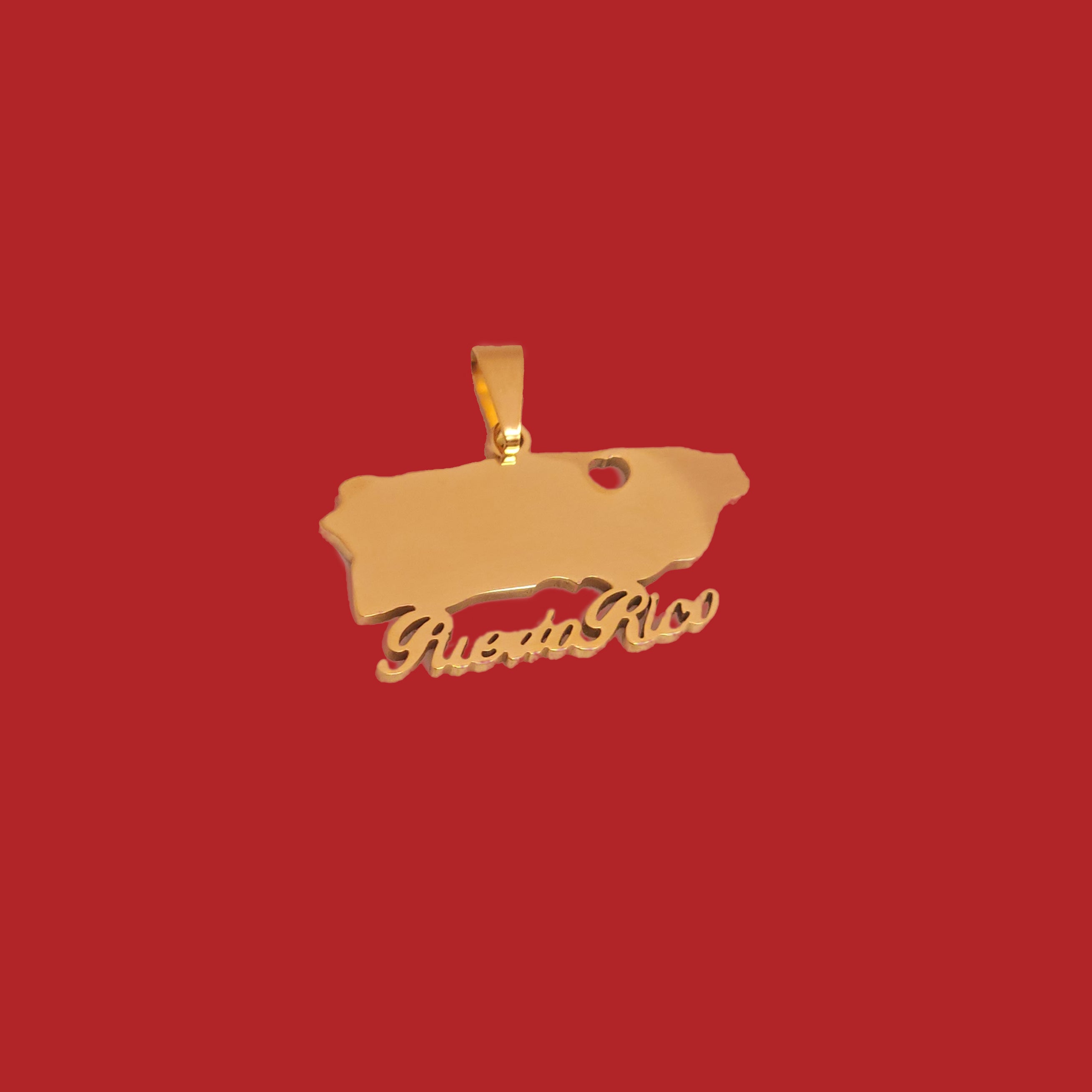 Puerto Rico - Charm de Stainless Steel; 1 pieza - Dorado | Alonso Sobrino