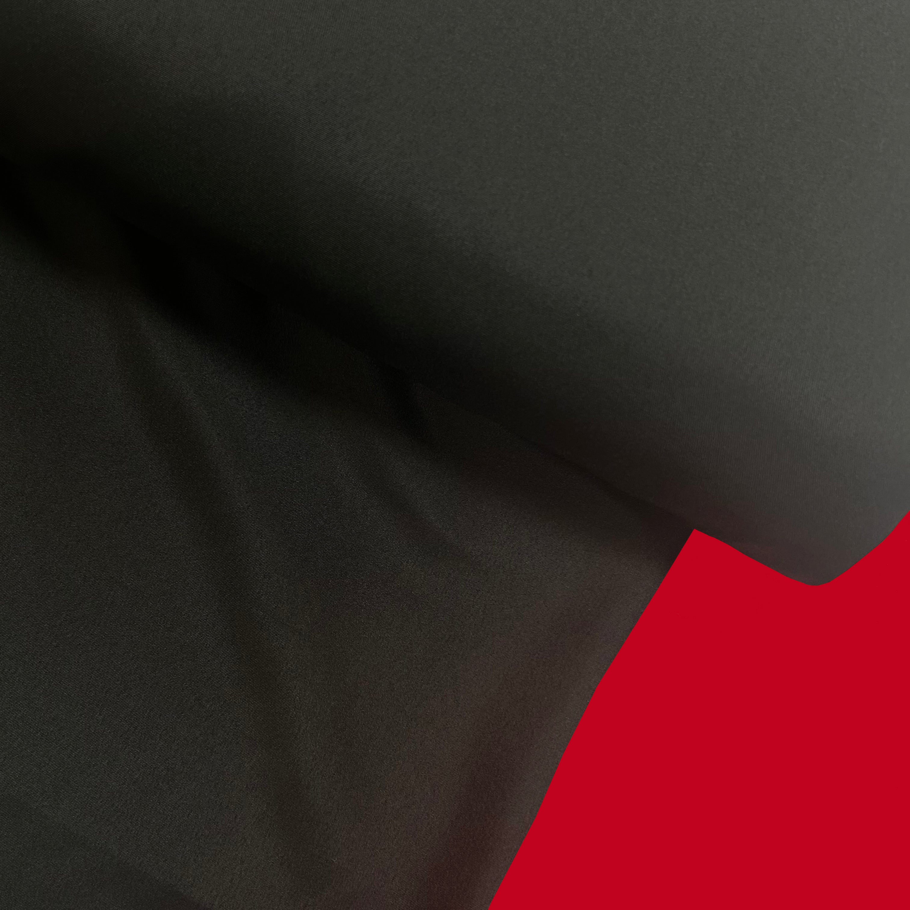 Pongee, 58" Wide - 100% Polyester, Black | Alonso Sobrino