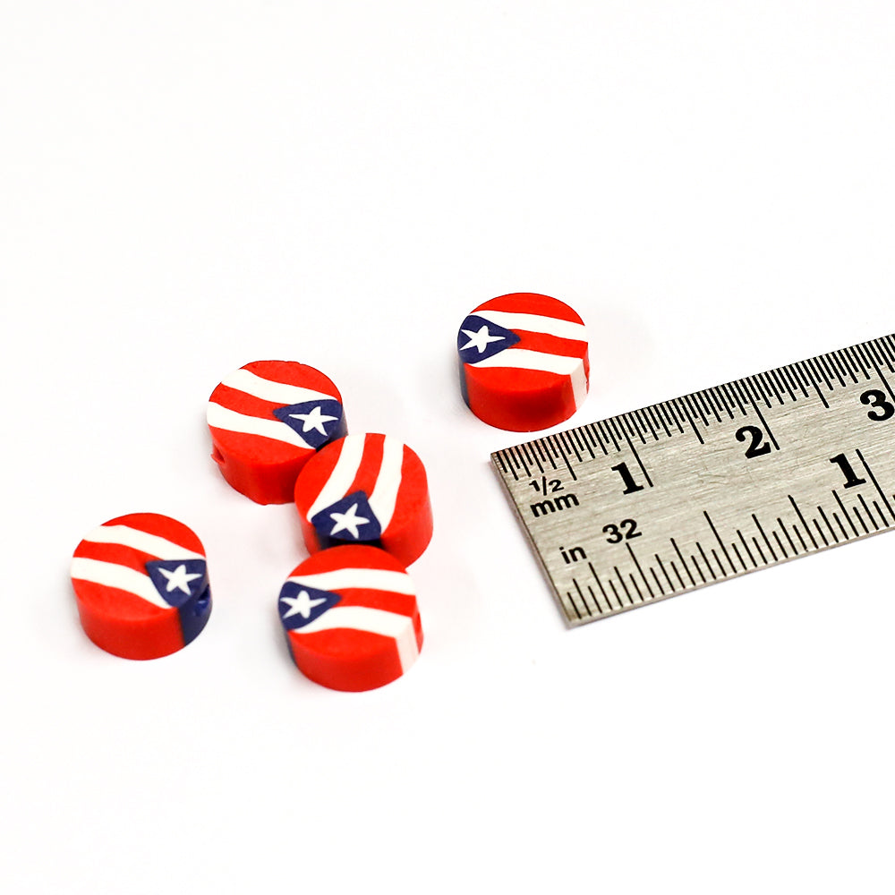 Bandera de Puerto Rico - Beads de Polymer Clay Beads - 20pcs | Alonso ...