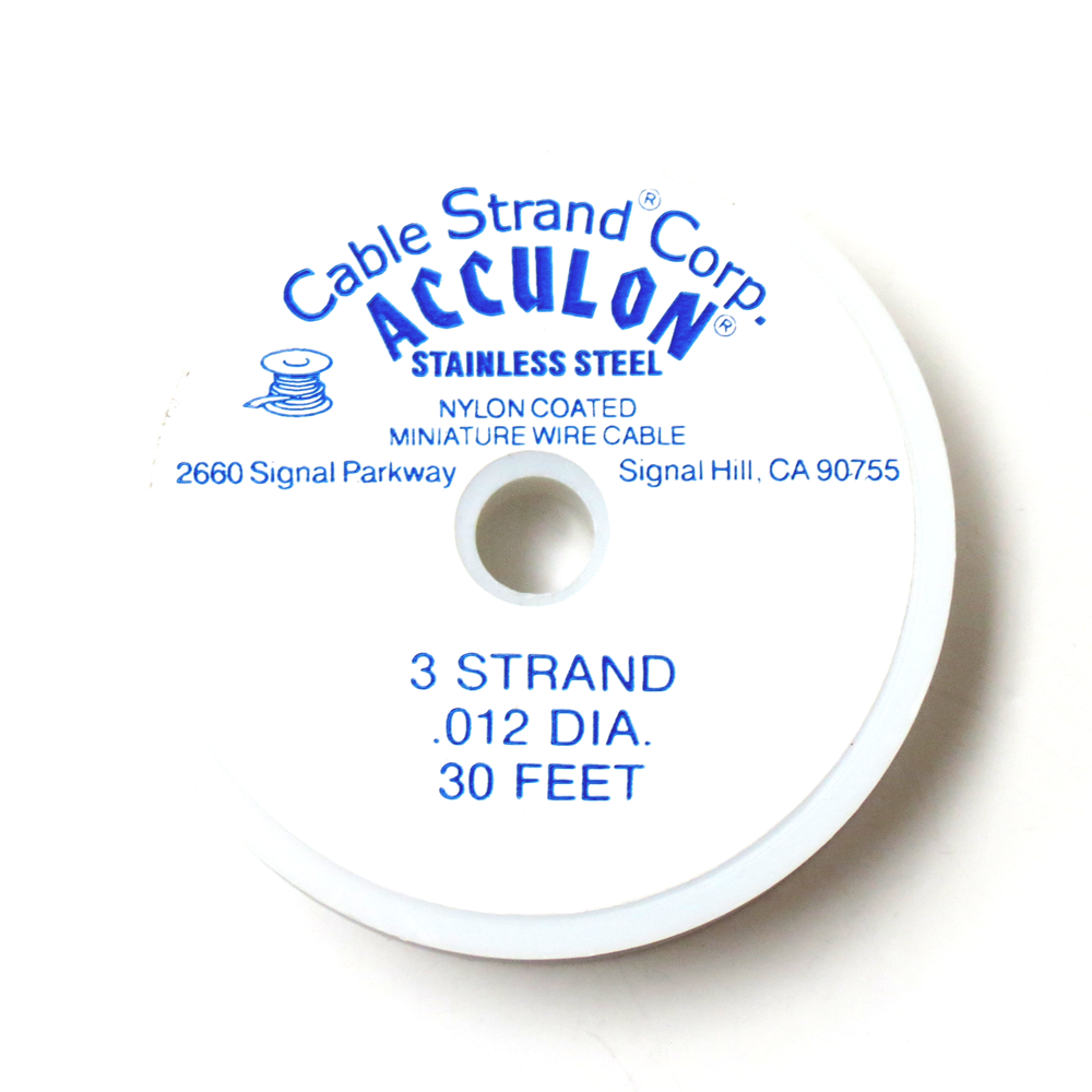 Acculon, Nylon Coated Beading Wire, .012/30ft | Alonso Sobrino