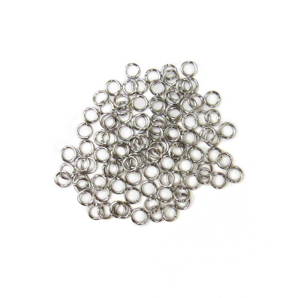 Jump Ring Brass, Nickel Color-6mm; 100pcs | Alonso Sobrino