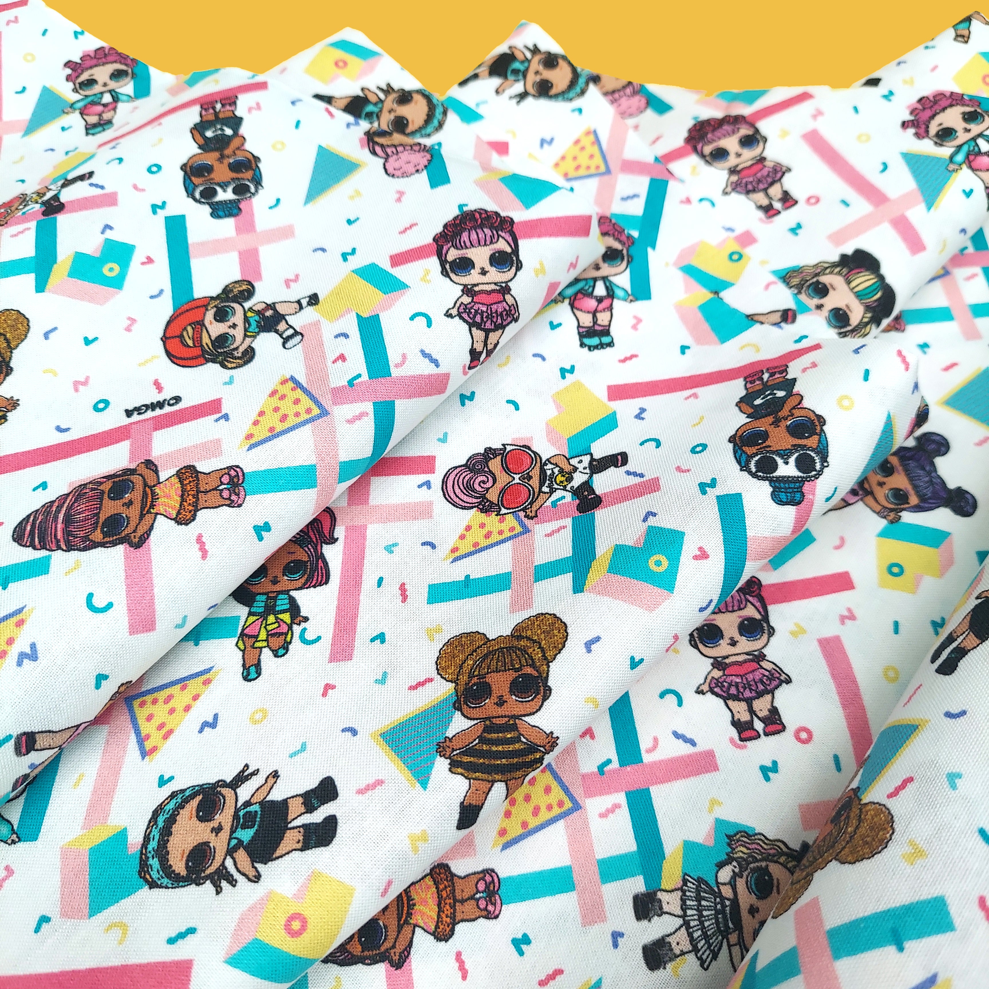 LOL Surprise Girls - White - 100% Cotton Print Fabric, 44/45" Wide ...