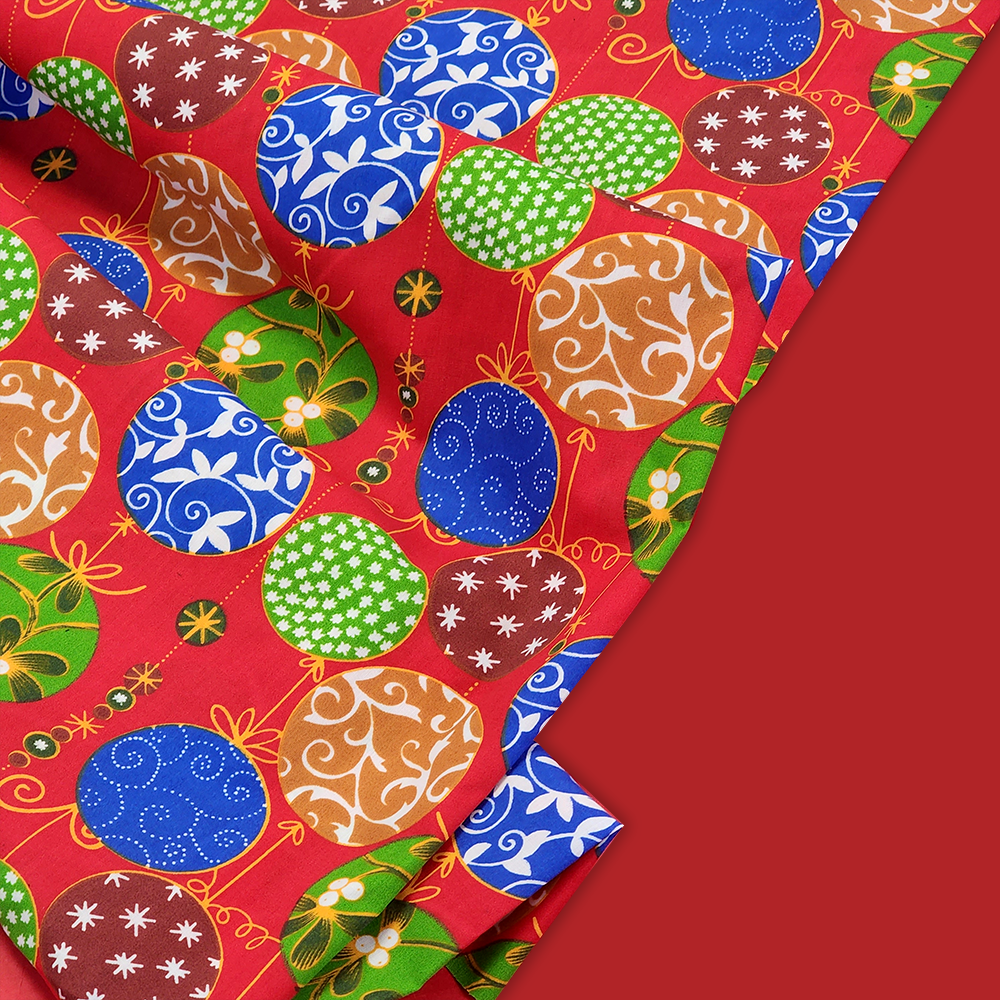 Ornamentos Navideños - Poly/Cotton Print Fabric, 58" Wide | Alonso Sobrino