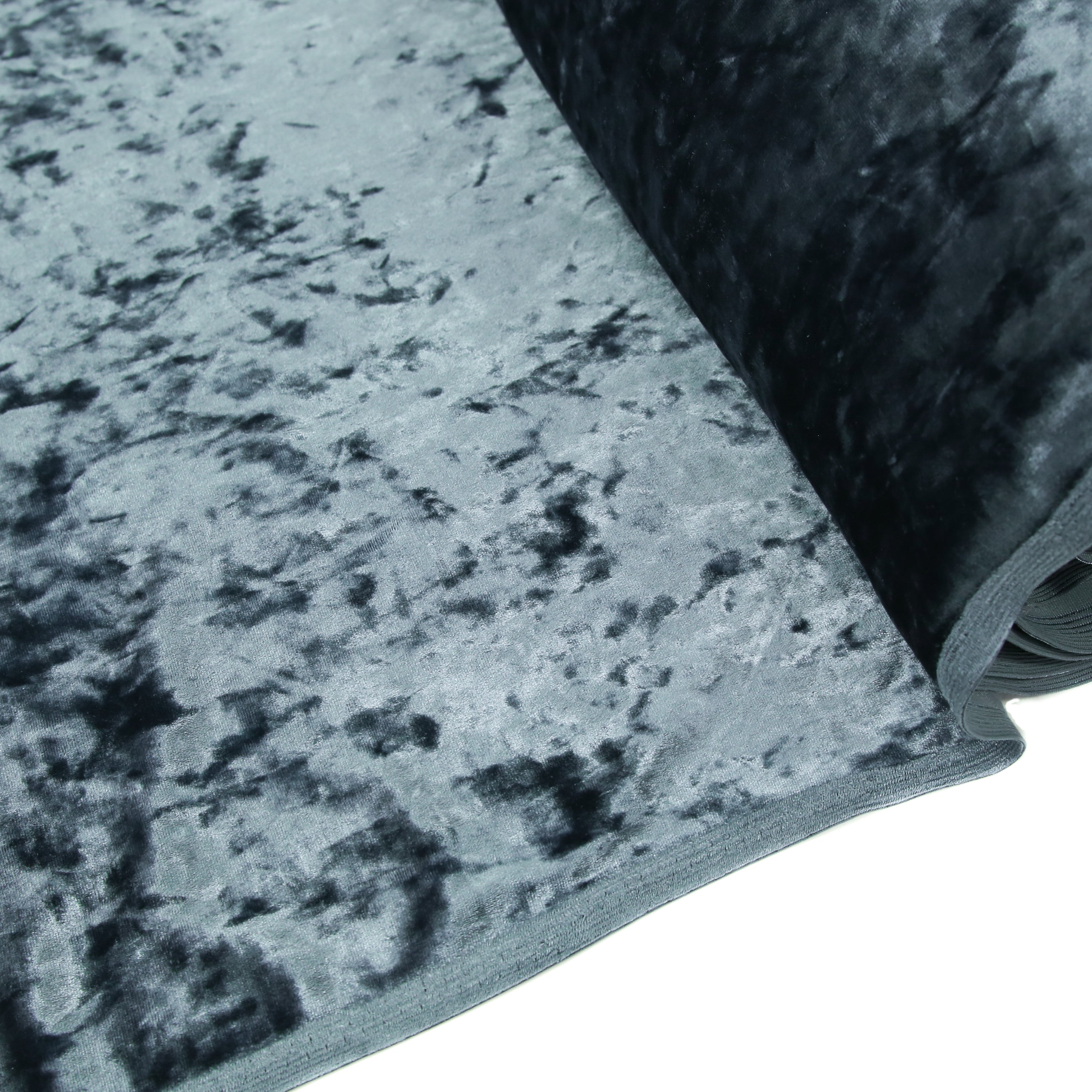 Velvet Stretch Fabric, 58" Wide - 100% Polyester, Blue - Gray | Alonso ...
