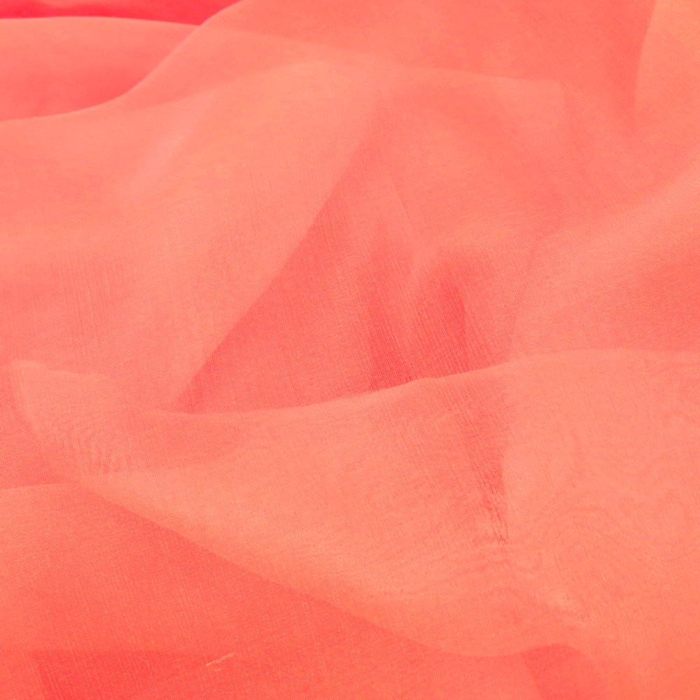 Silk Chiffon Fabric, 56"- 58" Wide, 100% Natural Silk, Coral | Alonso ...