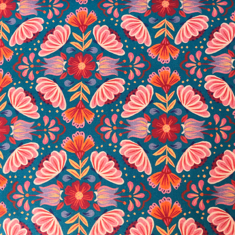 Mexican Flowers- 100% Cotton Print Fabric, 44/45" Wide | Alonso Sobrino