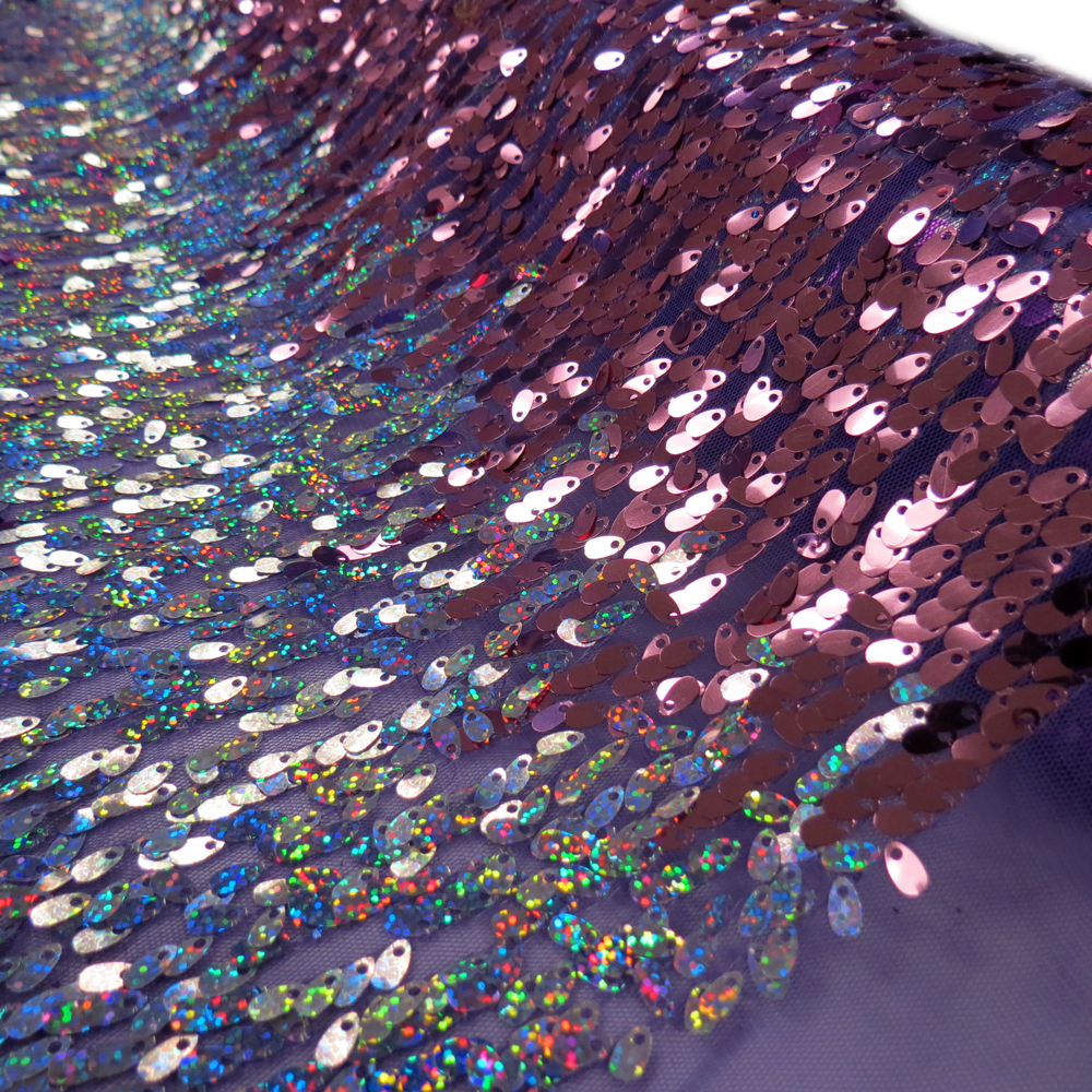 Harper, Sequins, Purple, 54" Wide- 1 Yard | Alonso Sobrino