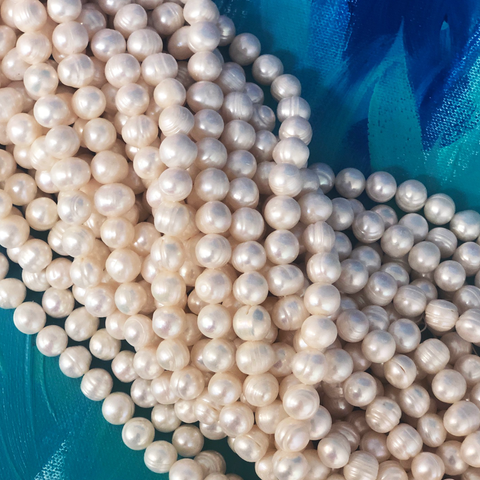 Perlas de Agua Dulce 8x9mm - Potato Shape / Freshwater Pearls | Alonso ...