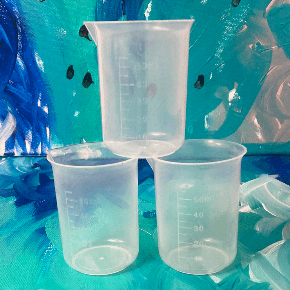Plastic Measuring Cup for Resin - 50ml; 3 pieces | Alonso Sobrino