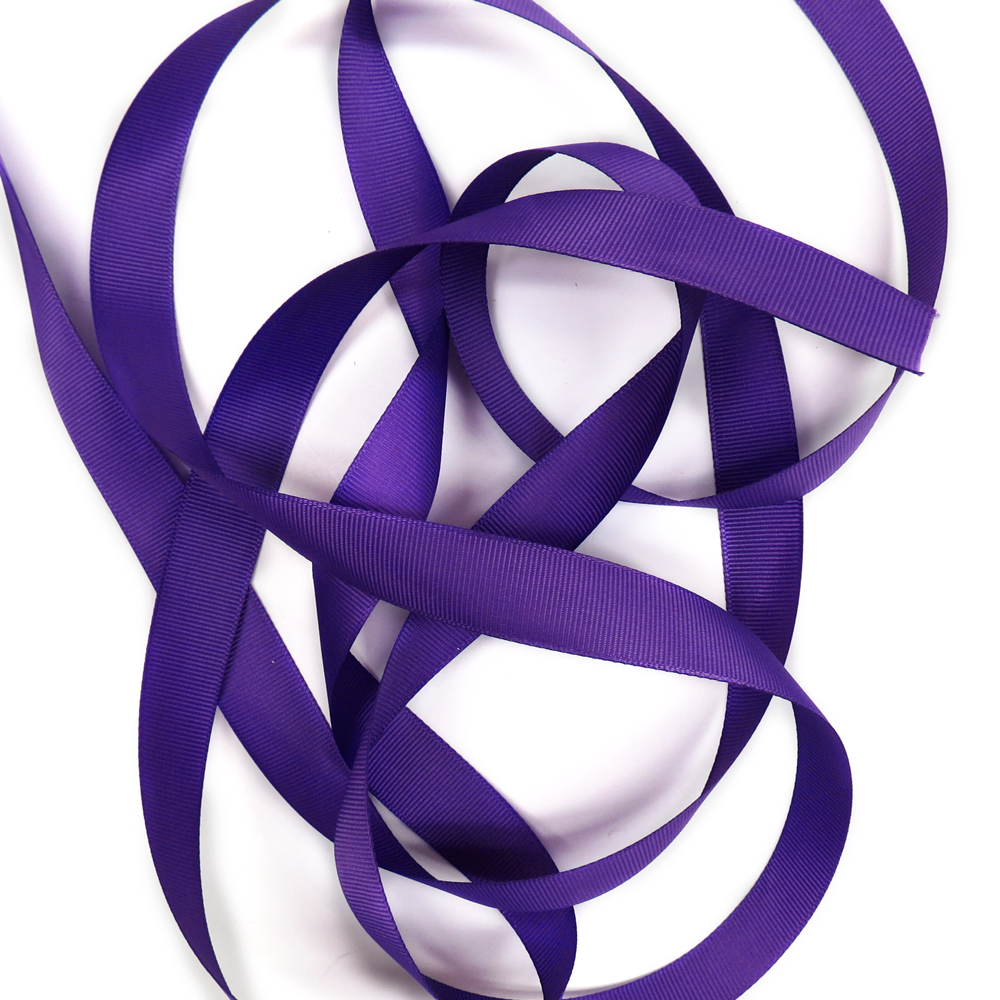 Purple - Grosgrain Ribbon, 3/4" - 1 Yard | Alonso Sobrino
