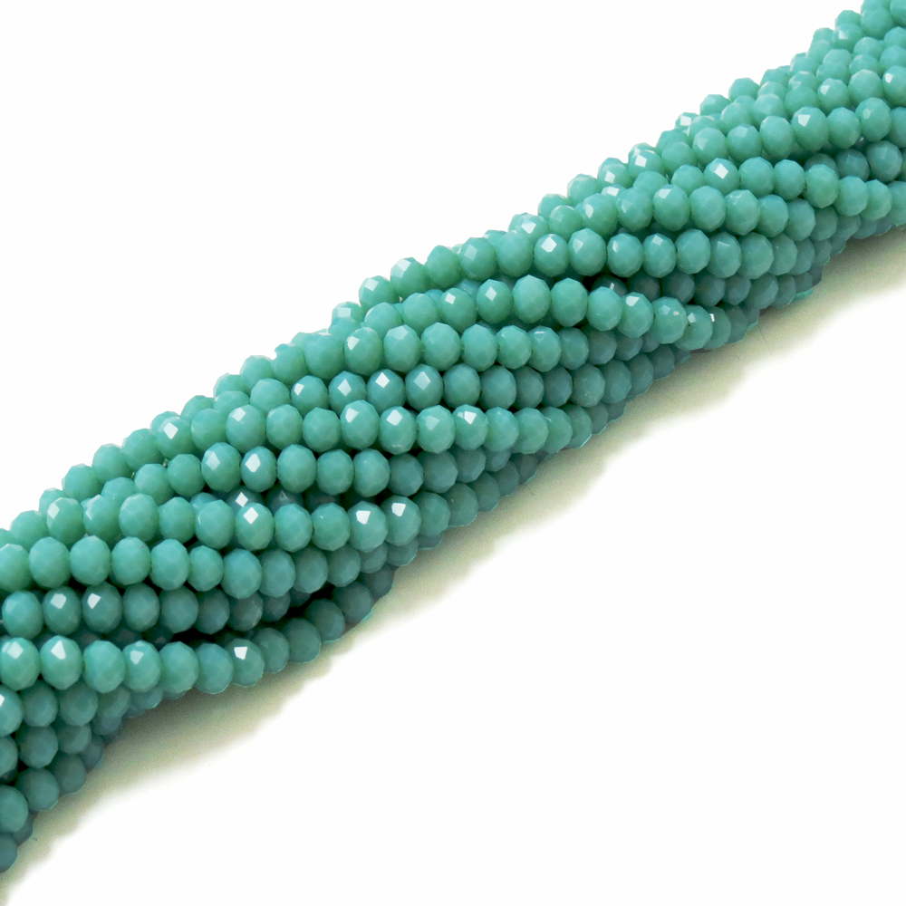 Rondelle de Cristal, Verde/Turquesa Opaco | Alonso Sobrino