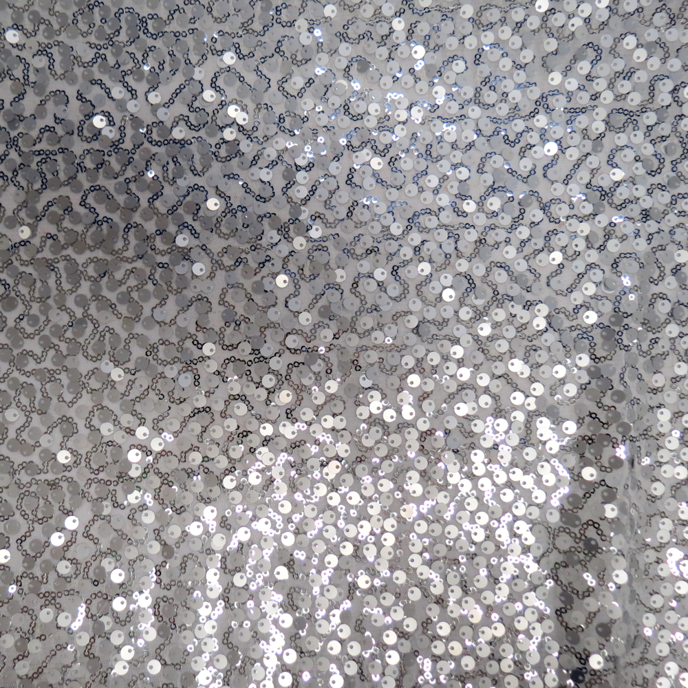 Sydney, Sequins,Silver, 54" Wide- 1 Yard | Alonso Sobrino
