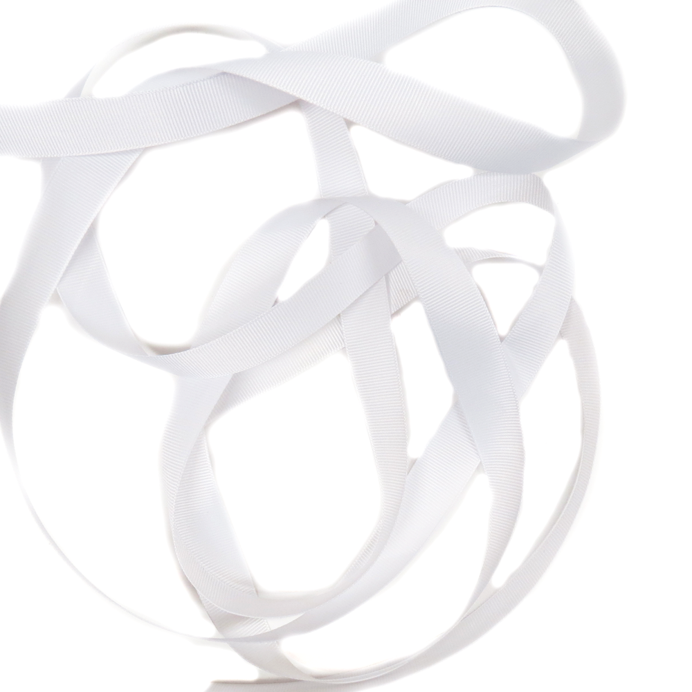 White- Grosgrain Ribbon, 3/4"- 1 Yard | Alonso Sobrino