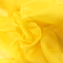 Silk Chiffon Fabric, 56"- 58" Wide, 100% Natural Silk, Bright Yellow ...